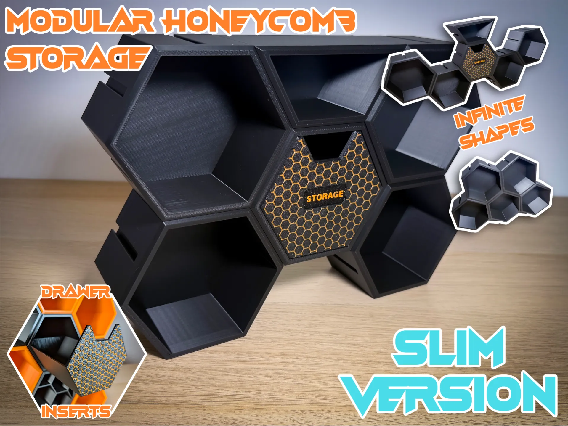 Modular Hex Storage - Free 3D Print Model - MakerWorld
