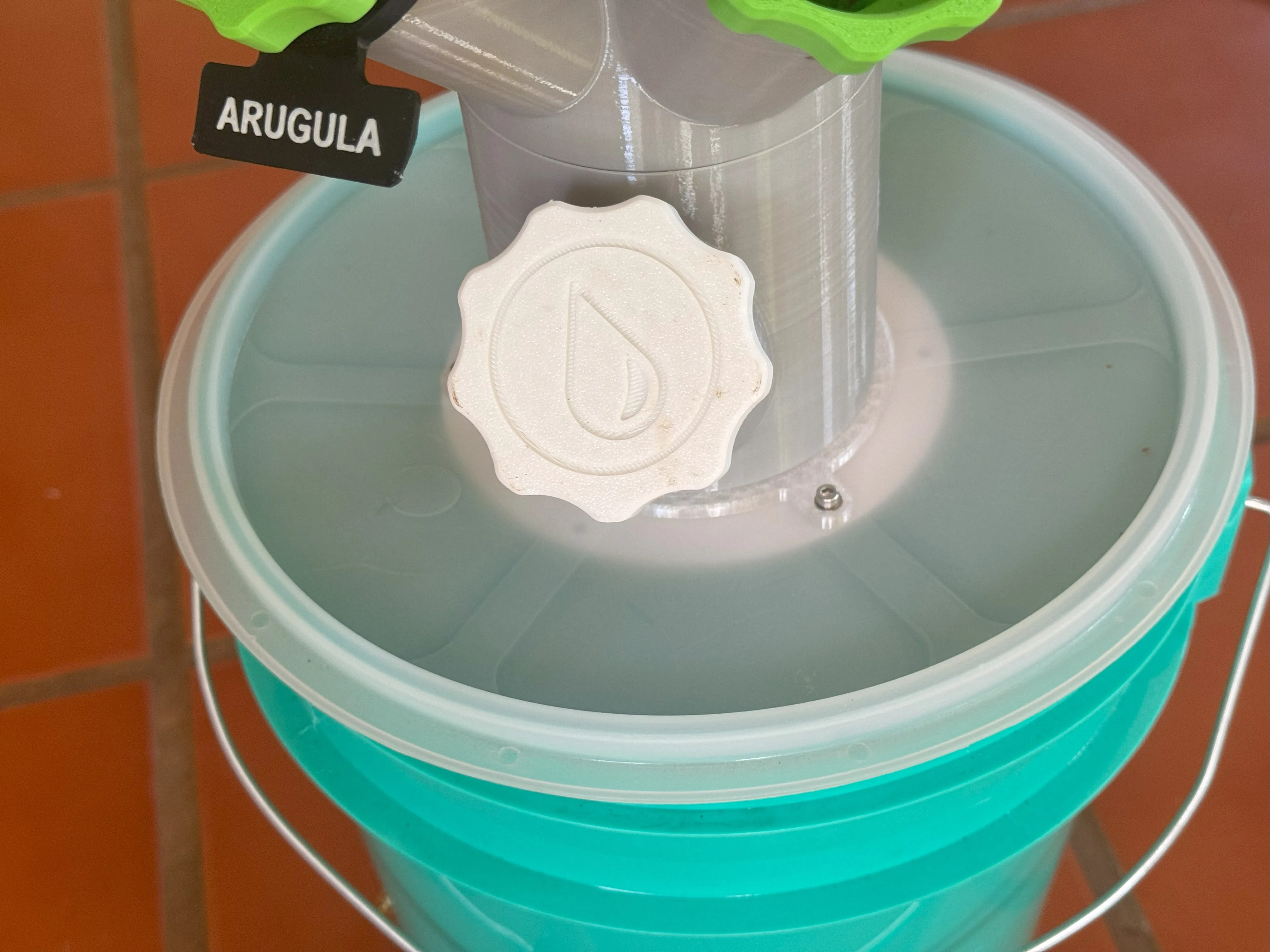 Hydroponics tower bucket flange, A1 Mini sized Remixed by Roger ...