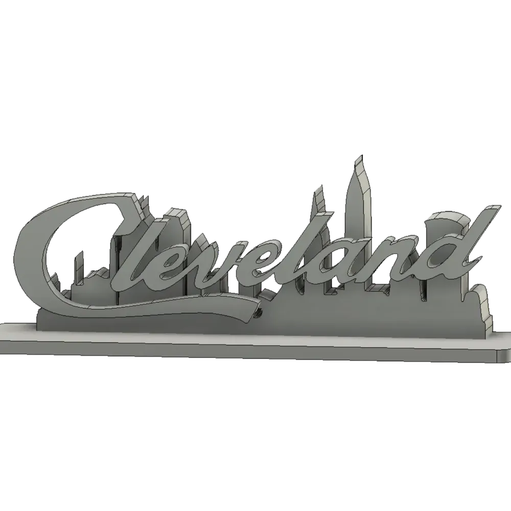 Cleveland logo with city silhouette by Pat Smith - MakerWorld