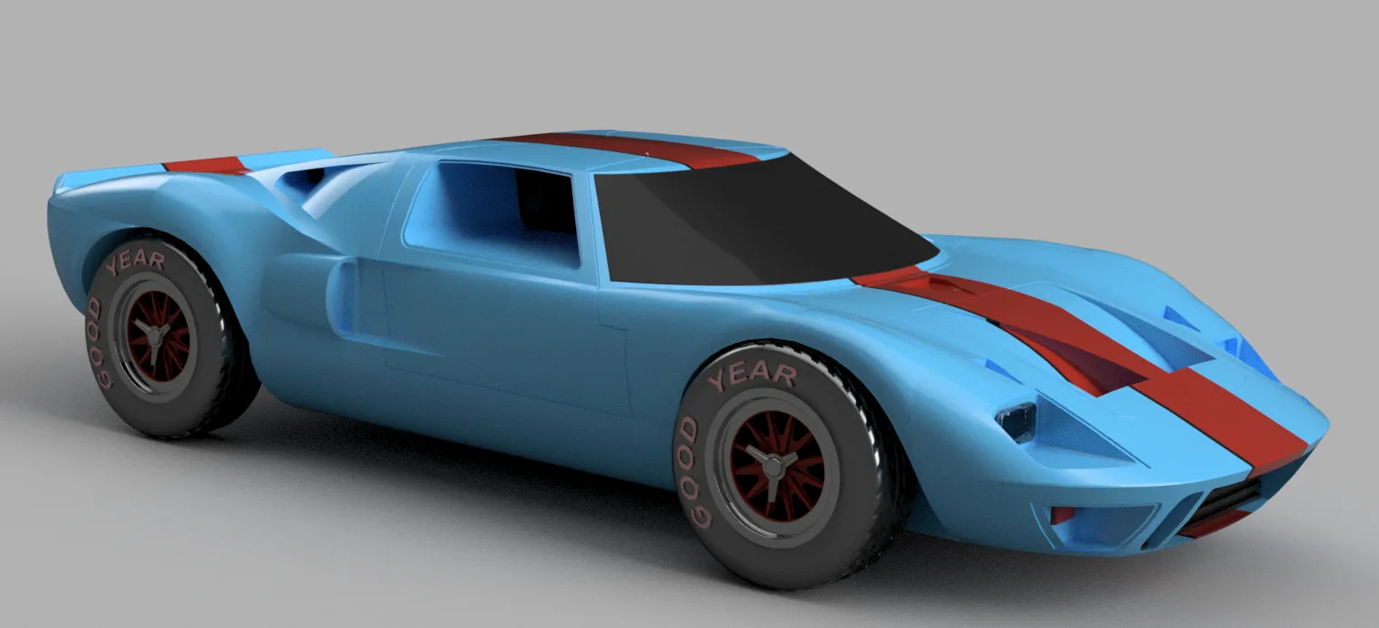 1966 Ford GT 40 Le Mans - Free 3D Print Model - MakerWorld