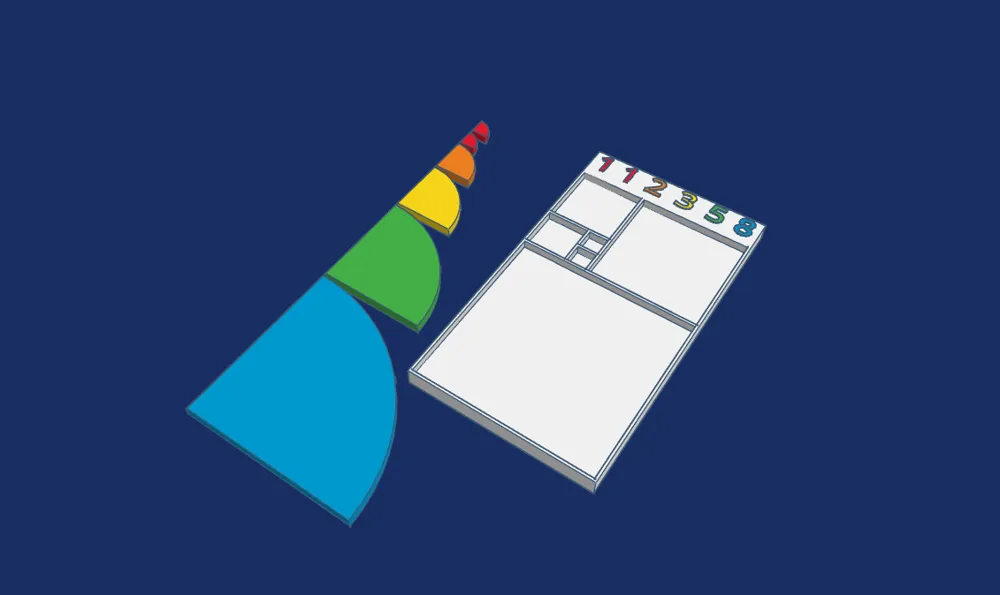 Fibonacci Spiral Puzzle by Geo9645 MakerWorld: Download Free 3D Models