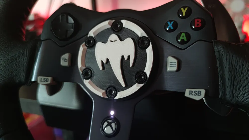 Logitech G920 Koenigsegg Ghost Plate - Free 3D Print Model - MakerWorld