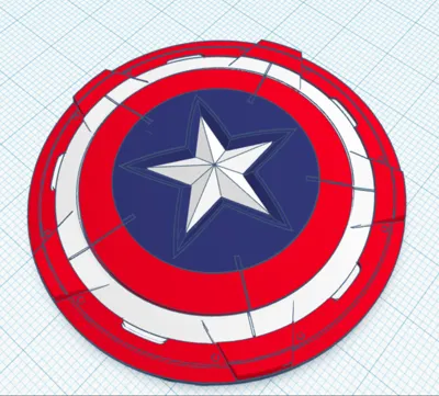 Captain America shield keychain - Free 3D Print Model - MakerWorld