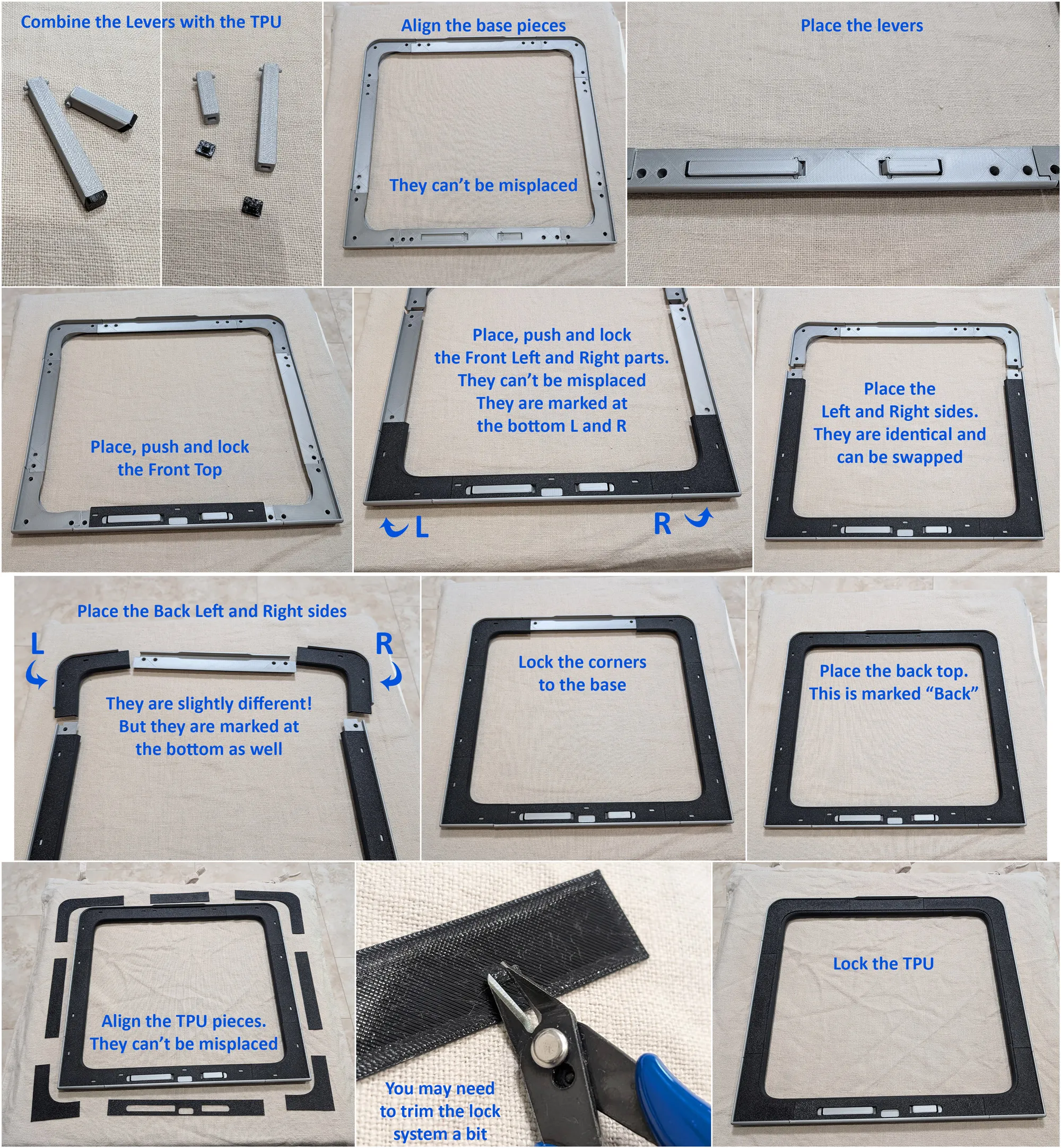 Bambu Lab X1C/P1S LED Light Frame & Glass Riser V1 by Daniele ...