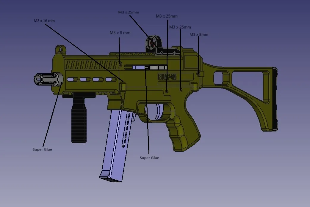 BUMP45 - Realistic Toy Blaster (Plinker V3.0) by BrewBoy MakerWorld ...