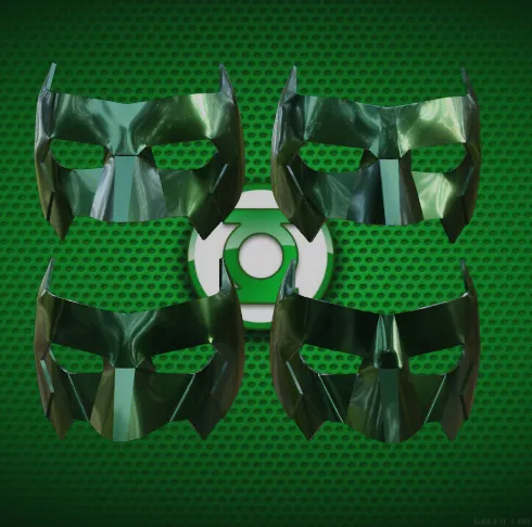 Green Lantern Kyle Rayner Domino Mask Pack by Budwin MakerWorld ...