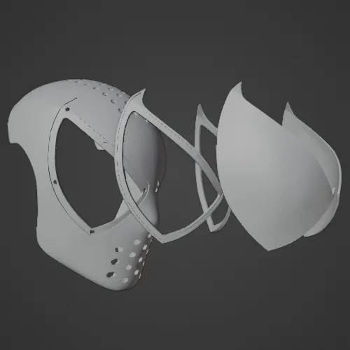 Scarlet Spider-Man-Kaine Parker Face Shell by Budwin - MakerWorld