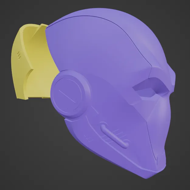 Cyber Red Hood Inspired Helmet - Free 3D Print Model - MakerWorld