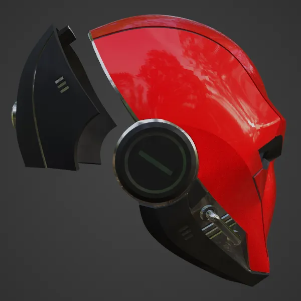 Cyber Red Hood Inspired Helmet by Budwin - MakerWorld