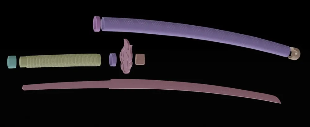 Demon Slayer Rengoku Kyoujurou Katana by Budwin MakerWorld: Download Free 3D Models