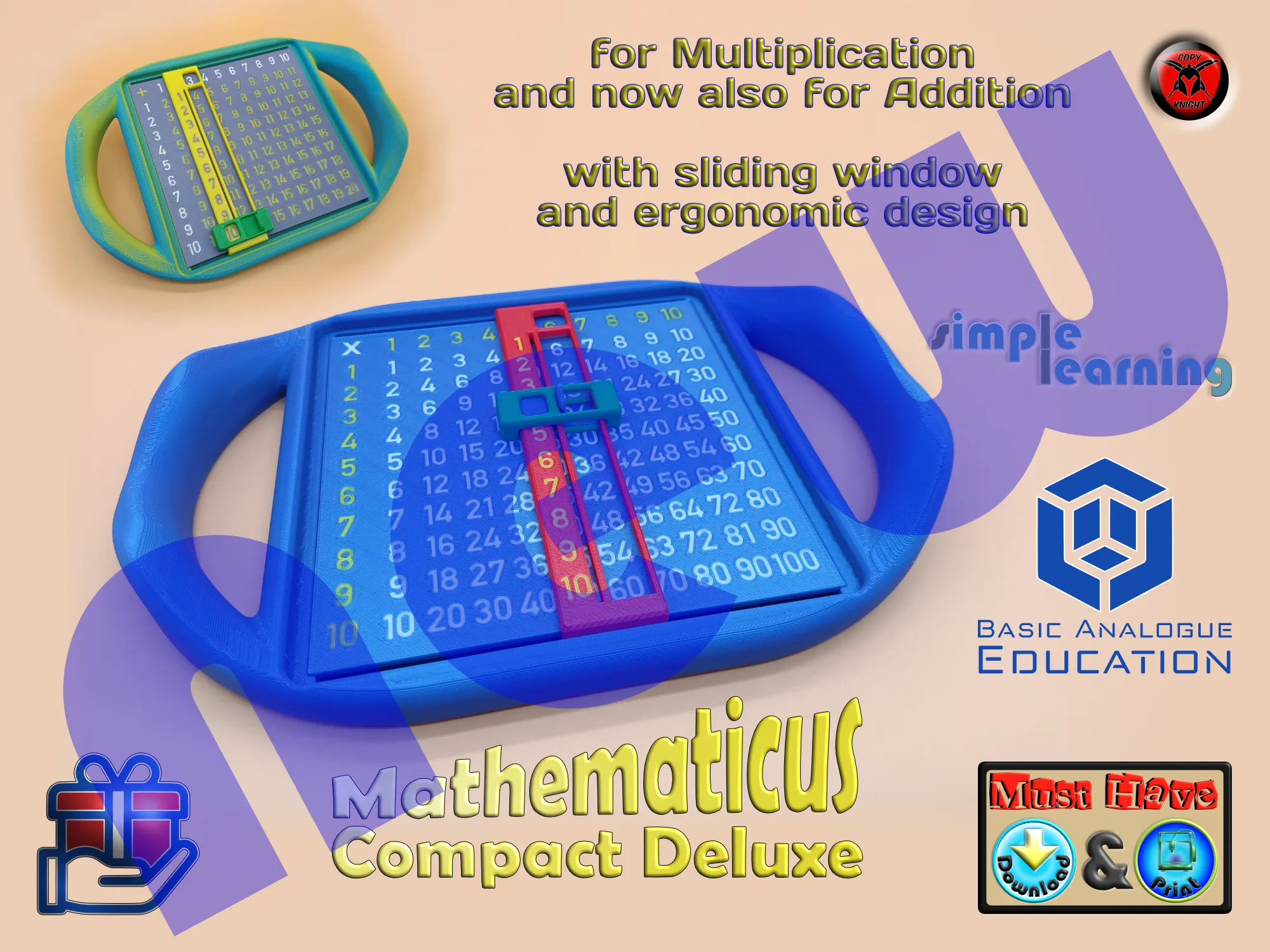 Mathematicus - multiplication tables calculator - Free 3D Print Model ...