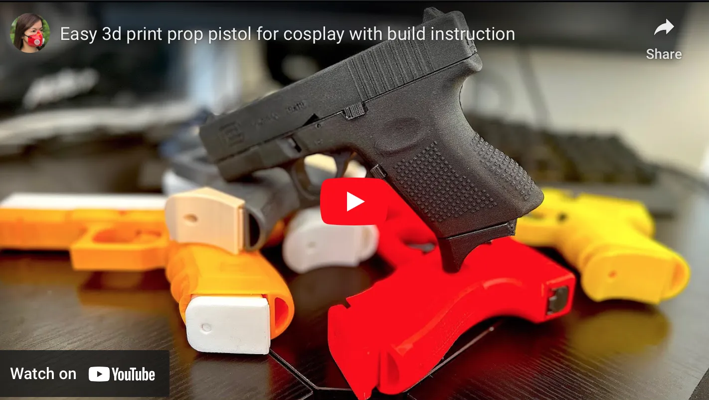 Assorted slide upgrade for subcompact prop gun - Free 3D Print Model ...