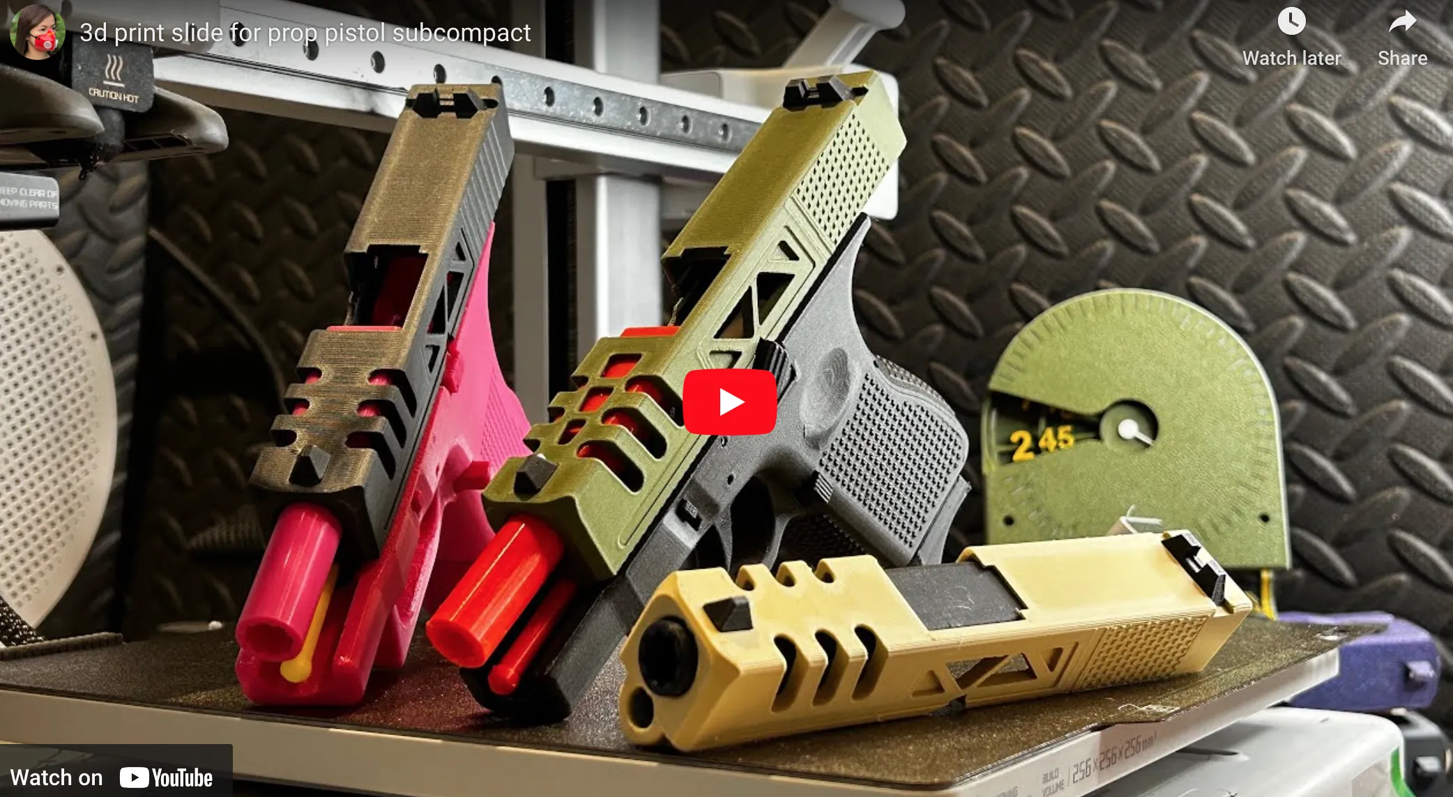 Assorted slide upgrade for subcompact prop gun - Free 3D Print Model ...