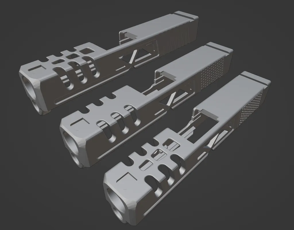 Assorted slide upgrade for subcompact prop gun - Free 3D Print Model ...