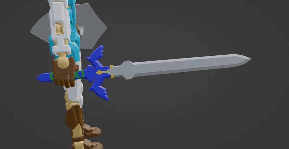 Dummy 13 Master Sword and Hylian Shield Remixed by Demothen Designs ...