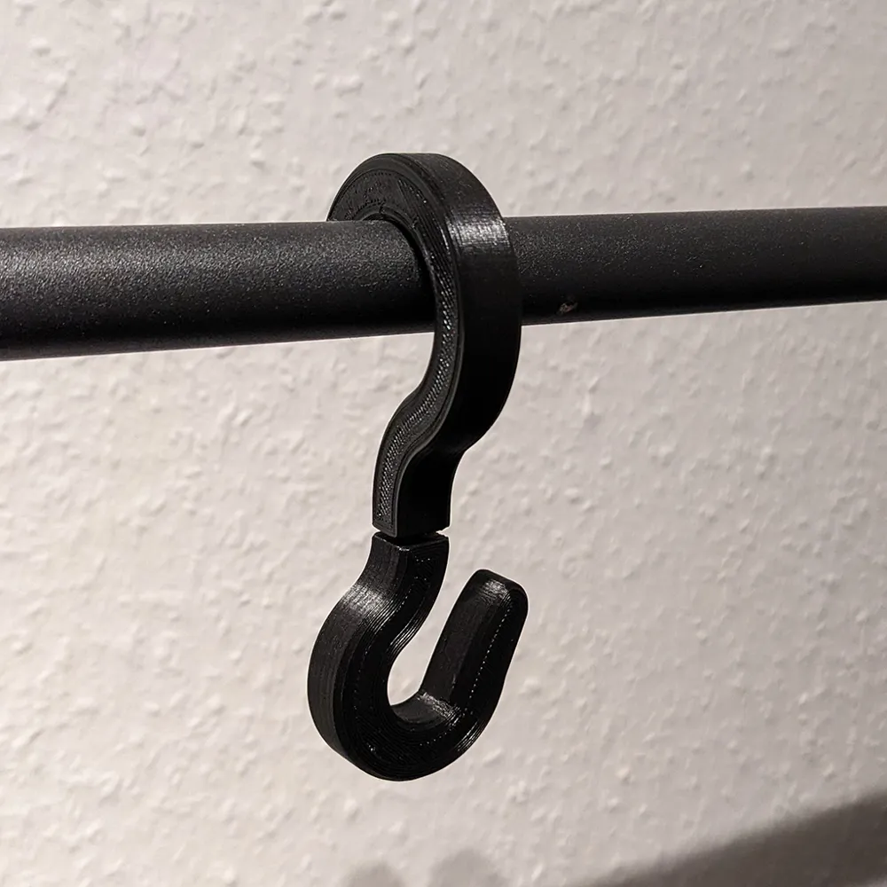 S-Hook rotatable - print in place by twirb - MakerWorld