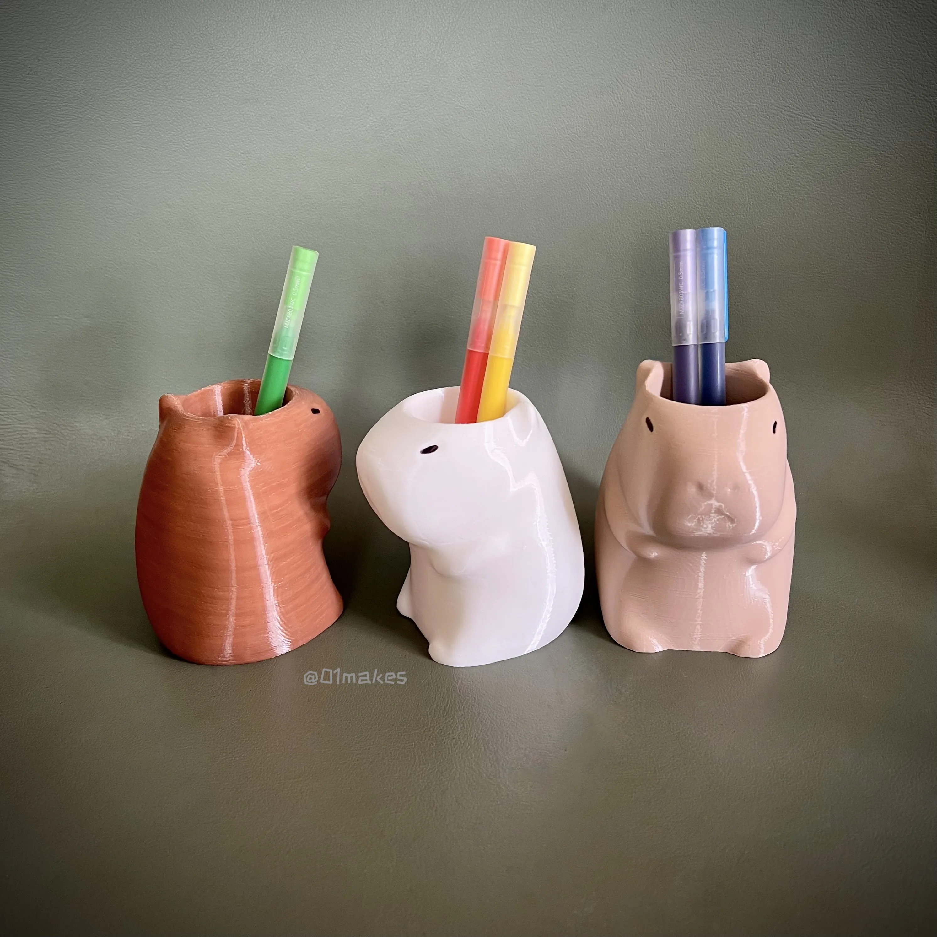 Capybara pencil holder by 01makes MakerWorld: Download Free 3D Models