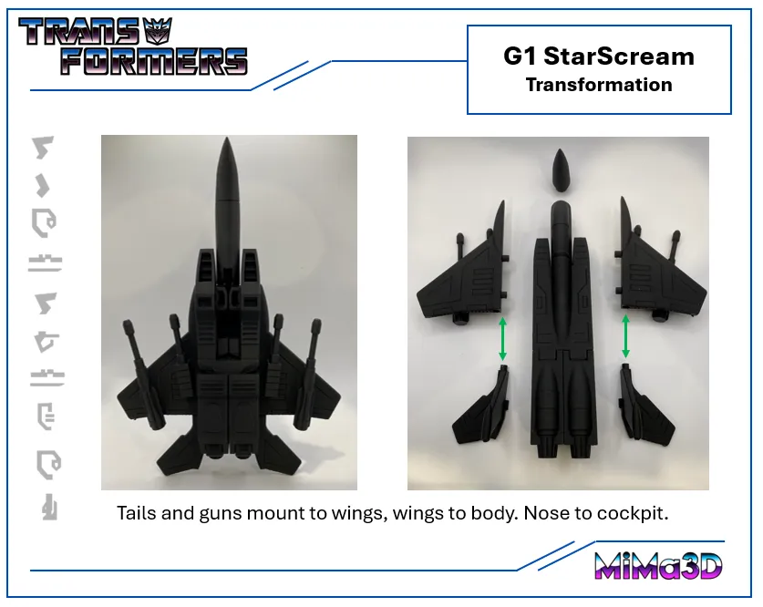 StarScream - Transforming Jet by MiMa3D MakerWorld: Download Free 3D Models