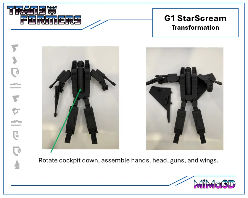 StarScream - Transforming Jet by MiMa3D MakerWorld: Download Free 3D Models
