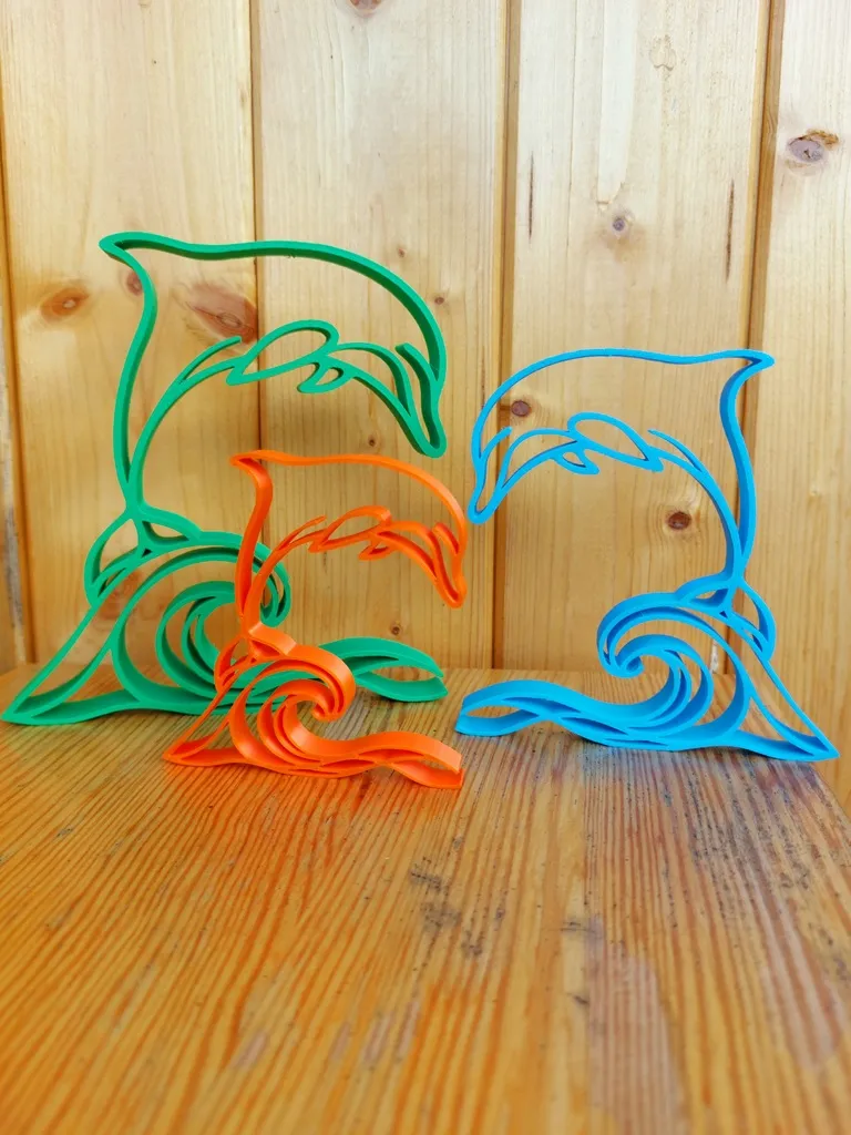 Minimalist Dolphin figure / Delfín figurka by Kutnohormac - MakerWorld
