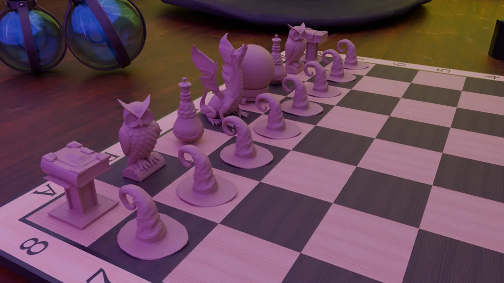 Wizarding Chess Set by RATTICUS - MakerWorld