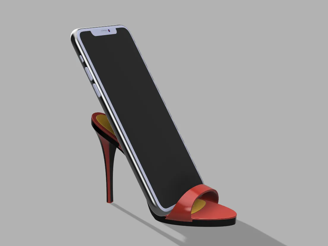 High Heel Shoes Phone Holder Ornaments高跟鞋手机架摆件 - Free 3D Print Model ...