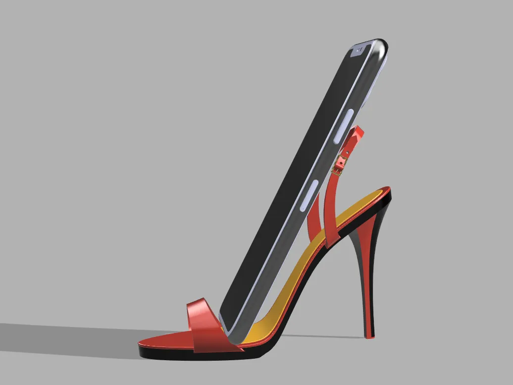 High Heel Shoes Phone Holder Ornaments高跟鞋手机架摆件 - Free 3D Print Model ...