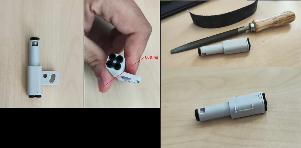 Bambu 4-in-1 PTFE Adapter AMS mod Remixed by HrvL3D - MakerWorld