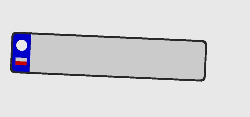 Car license plate / tablica rejestracyjna PL by Mat3k - MakerWorld
