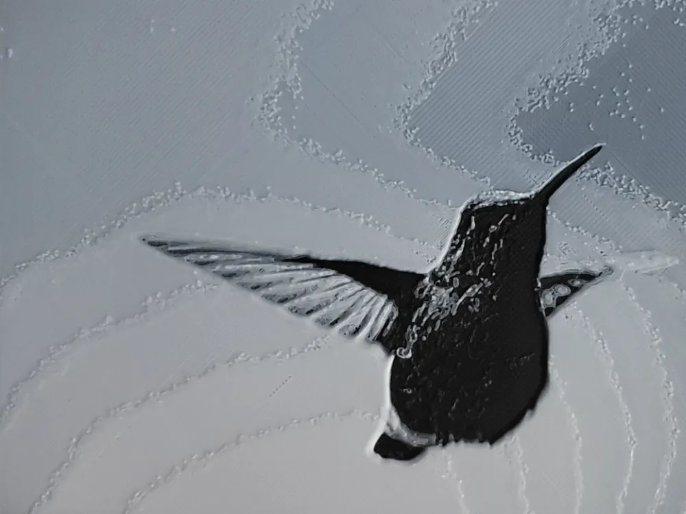 HueForge hummingbird in flight. by Youbobblue - MakerWorld