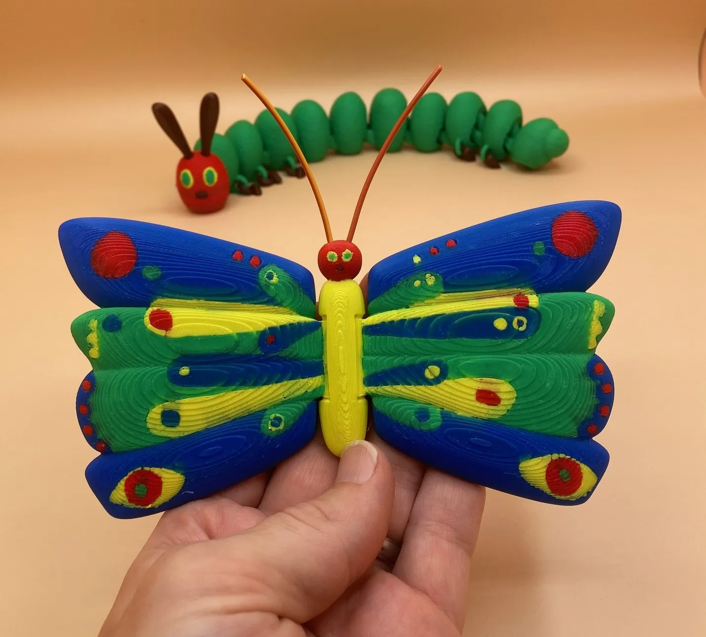 Hungry Caterpillar - Articulated - Free 3D Print Model - MakerWorld
