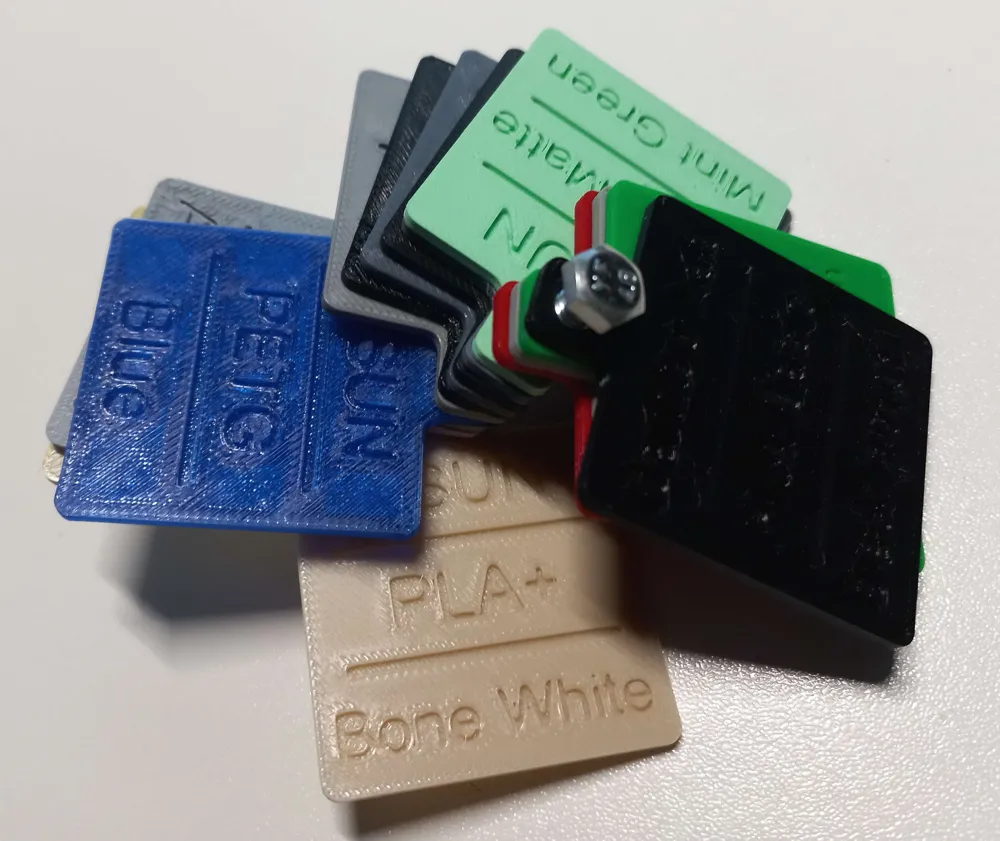 Simple Filament Color Swatch (parametric) by mosselini1 - MakerWorld