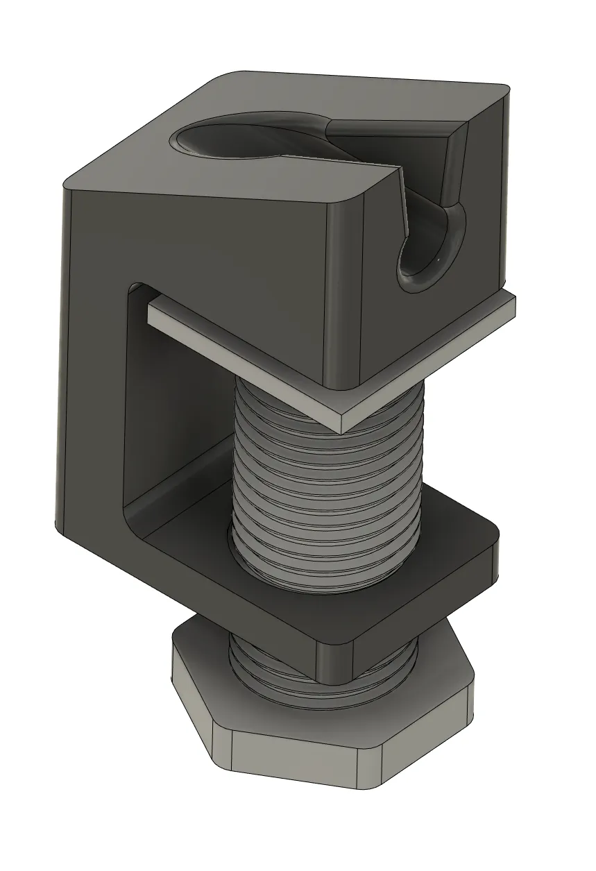 Cable holders w ajd. table clip (modular & param.) Remixed by ...