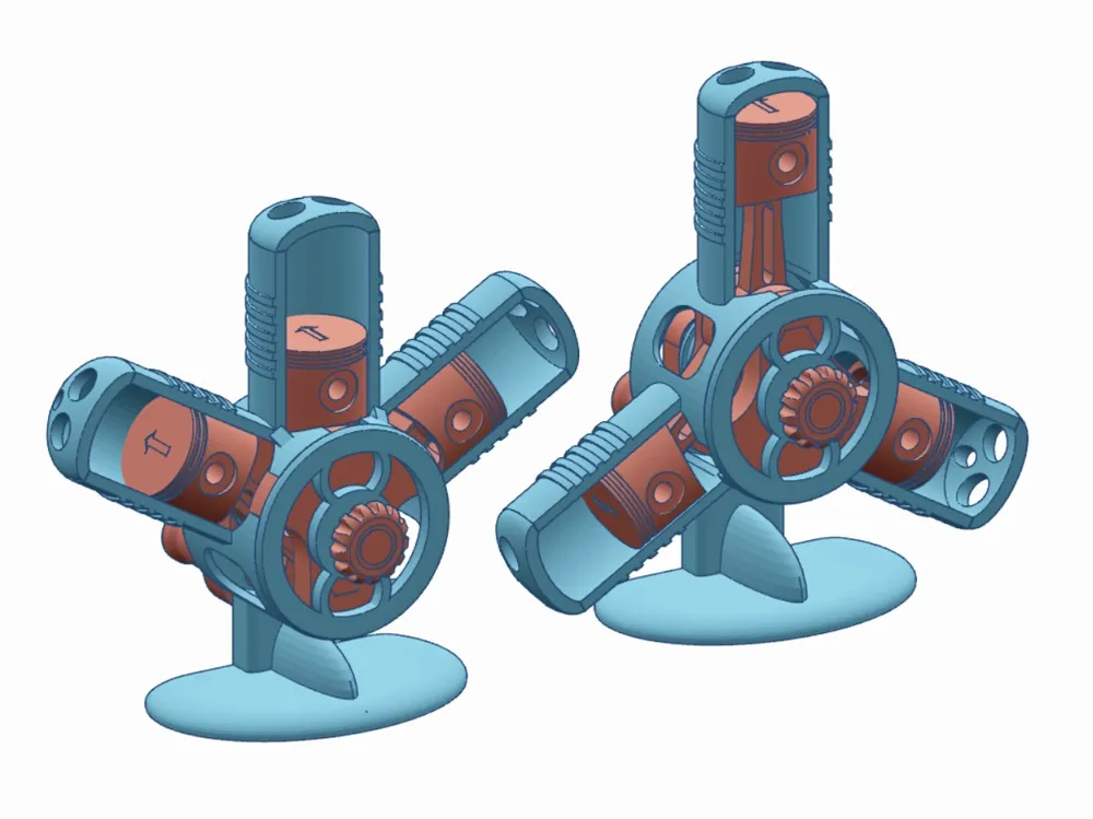 W3 and Y3 Radial Engine models by Bootjevaarder - MakerWorld