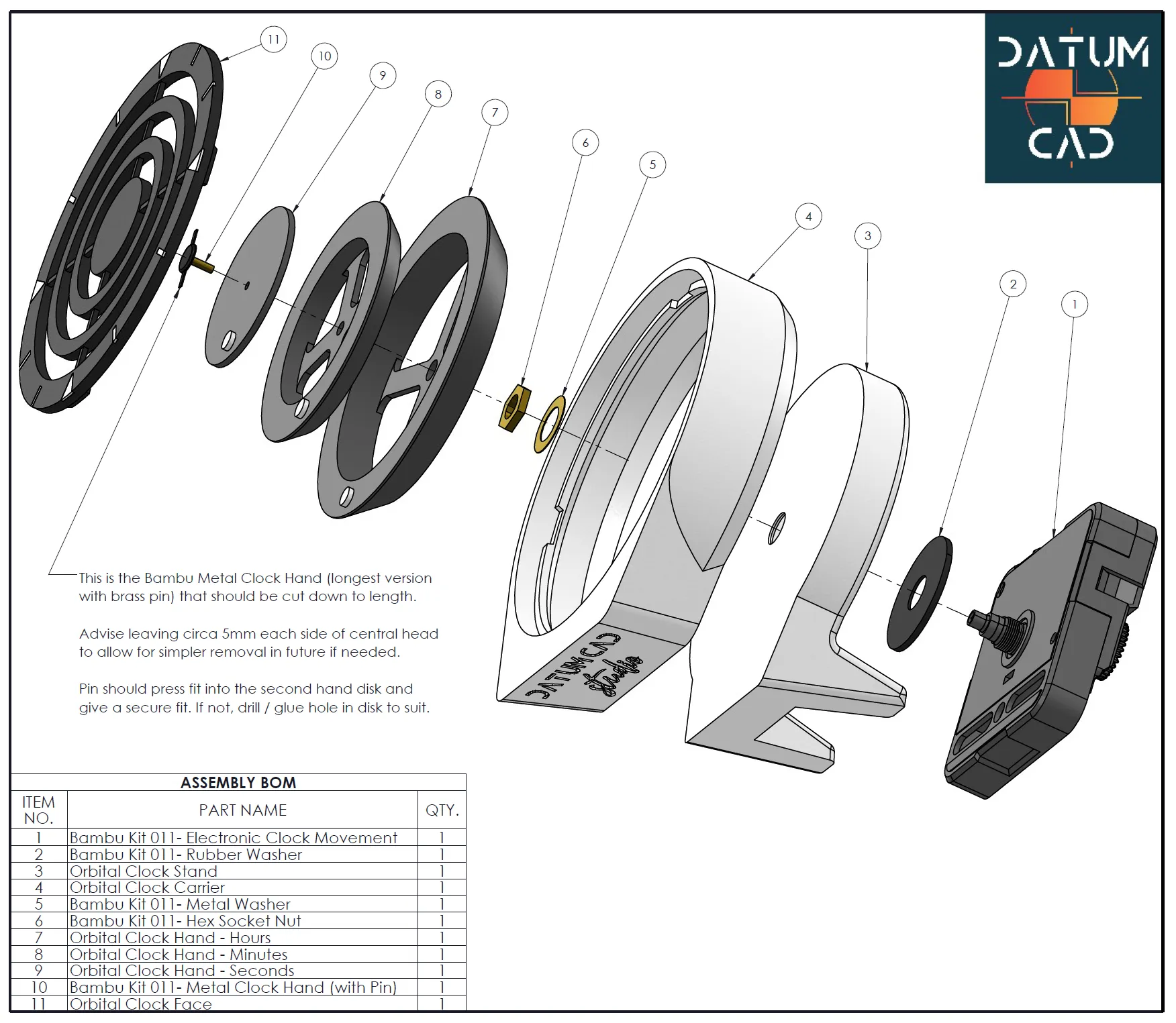 Orbital Clock by DatumCAD MakerWorld: Download Free 3D Models