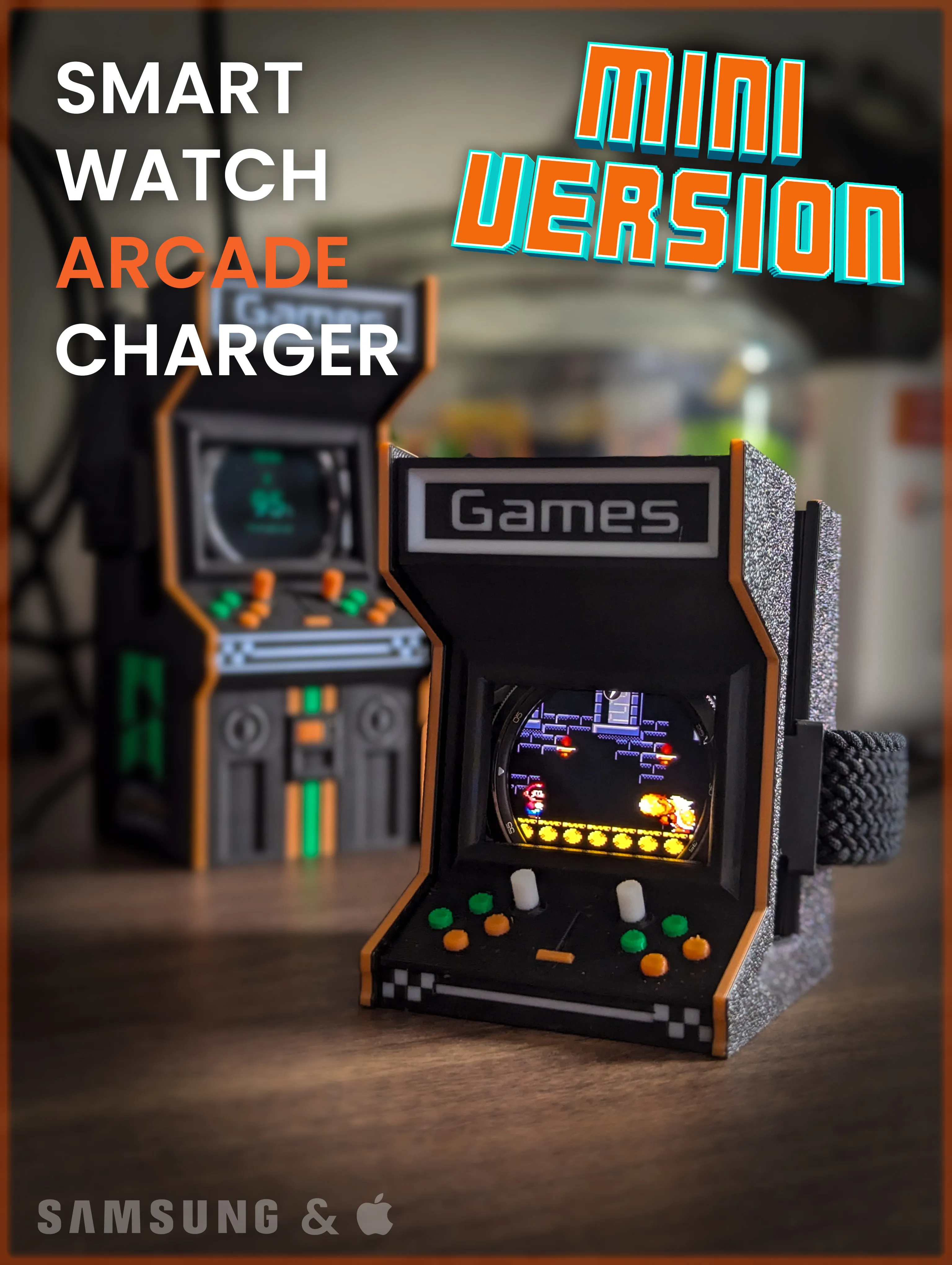 Smart Watch Arcade Charger [Apple & Samsung] - Free 3D Print Model ...