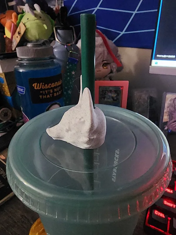 Kitsune Straw Topper - Free 3D Print Model - MakerWorld