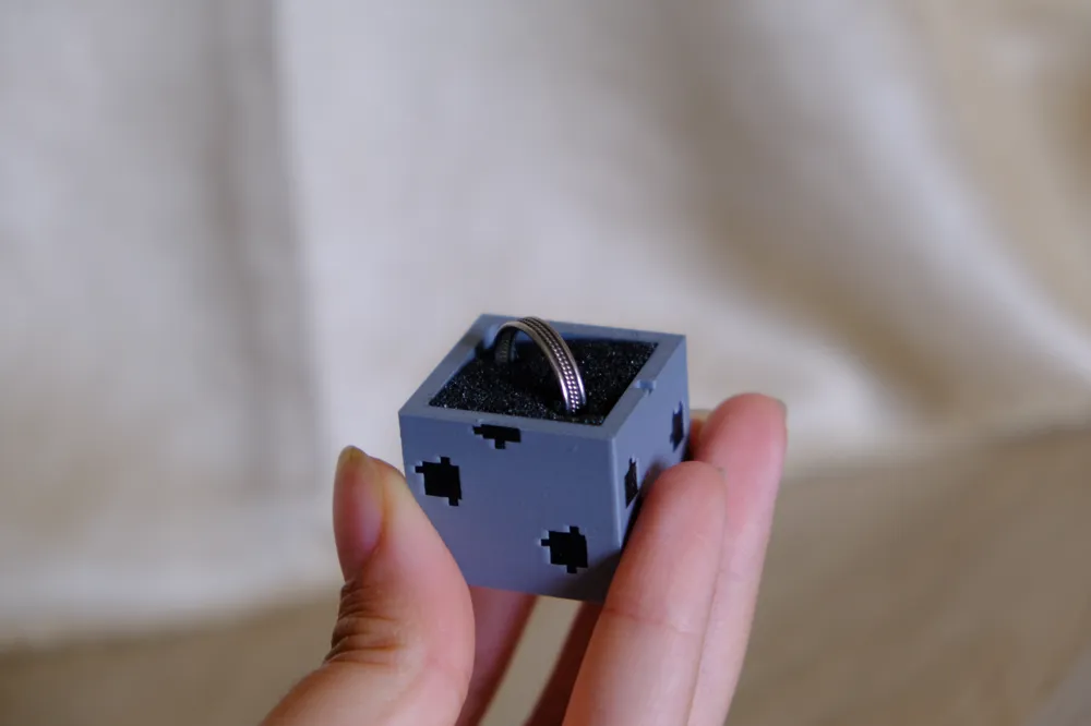 Minecraft engagement box ring by François Grandsire - MakerWorld