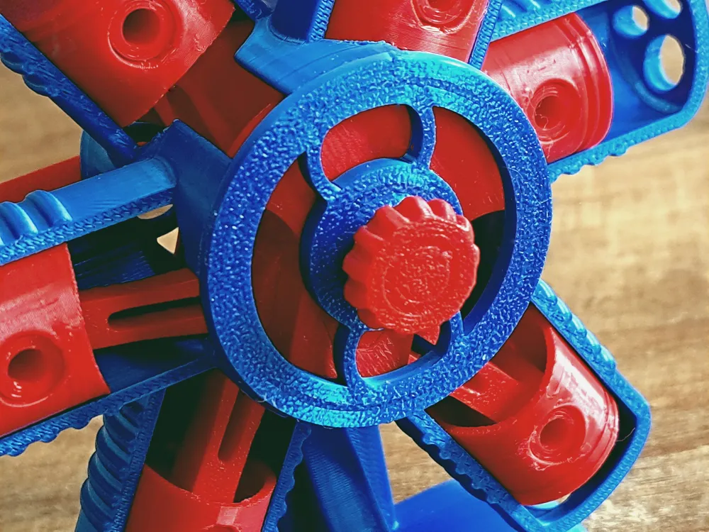 Double Row Radial Engine by Bootjevaarder - MakerWorld