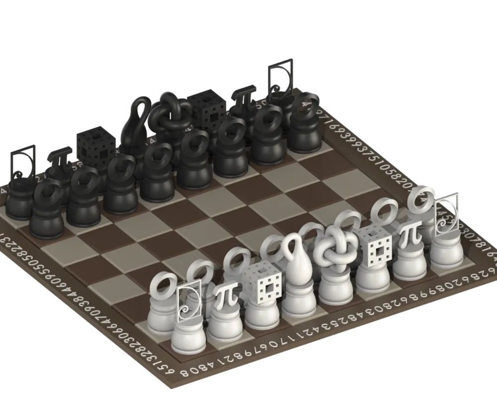 Math inspired chess set by user_909671121 - MakerWorld