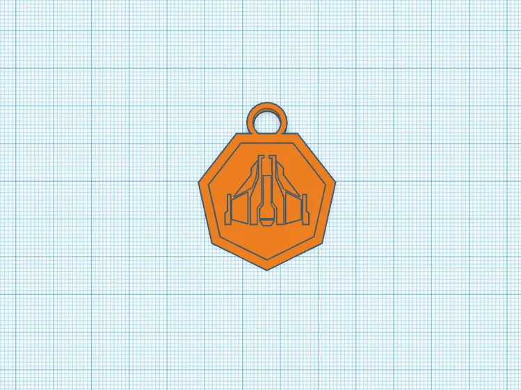 NMS interceptor icon keychain by Oliver Howell - MakerWorld