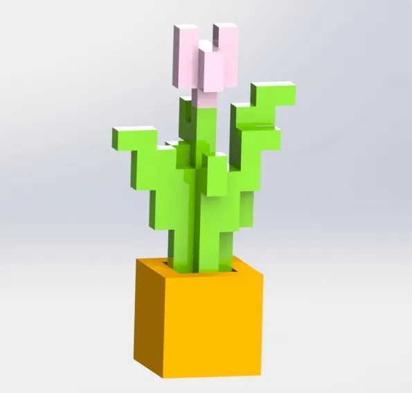 Minecraft Tulip by Rudy - MakerWorld