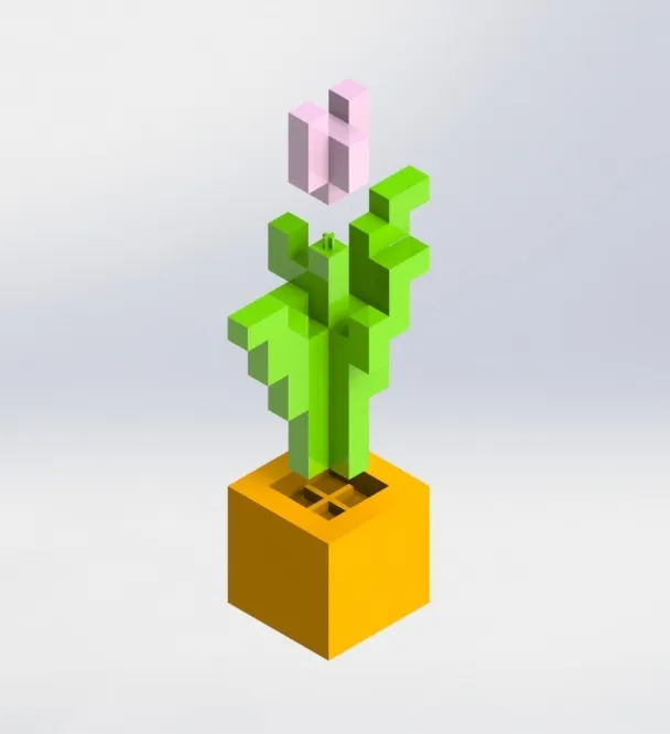Minecraft Tulip by Rudy - MakerWorld