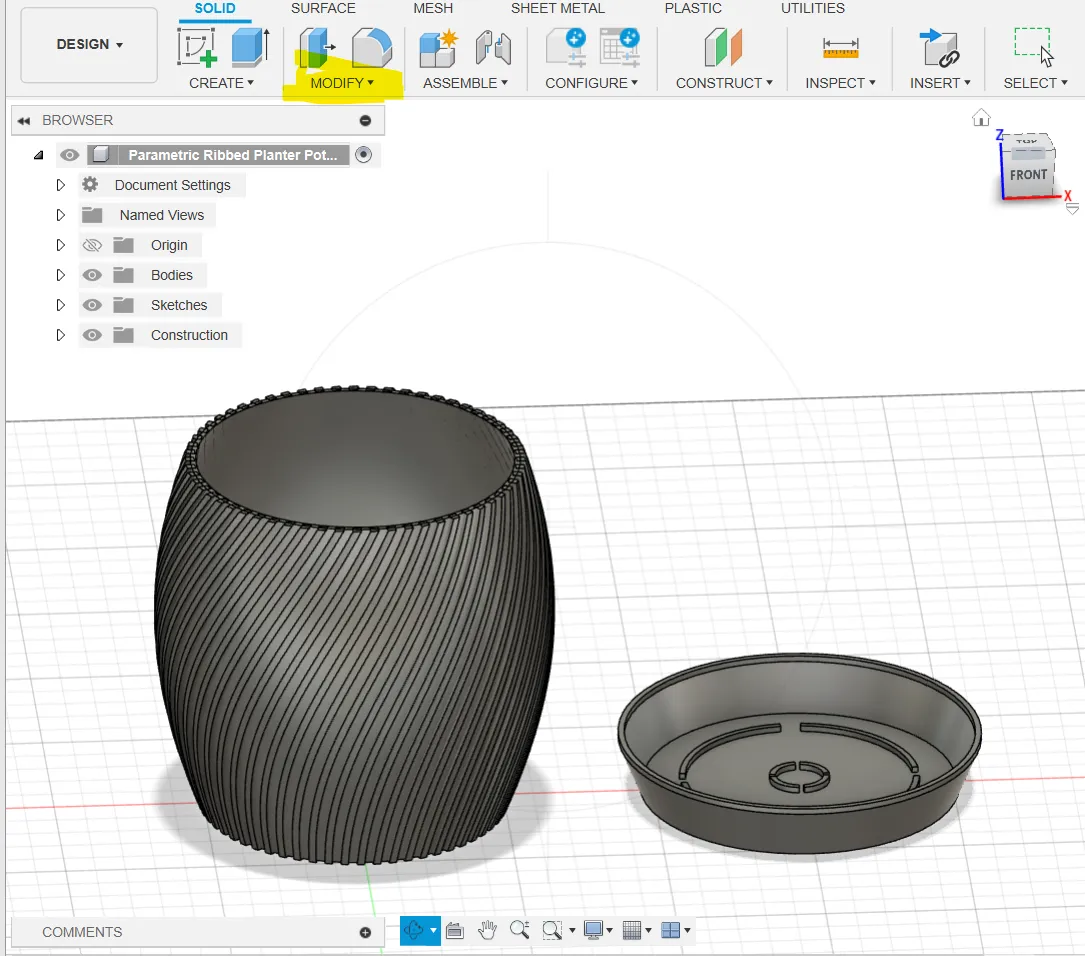 Parametric Vertical Splined Planter Pot by KENN MakerWorld: Download ...