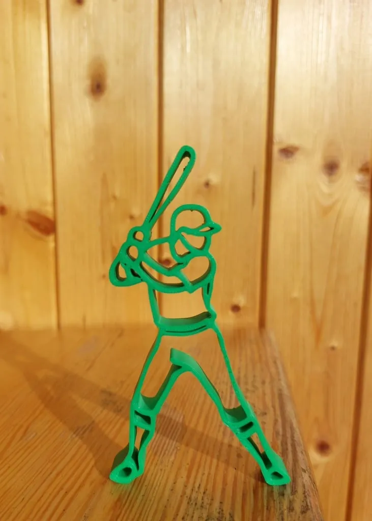 Minimalist Baseball batsman figure by Kutnohormac - MakerWorld