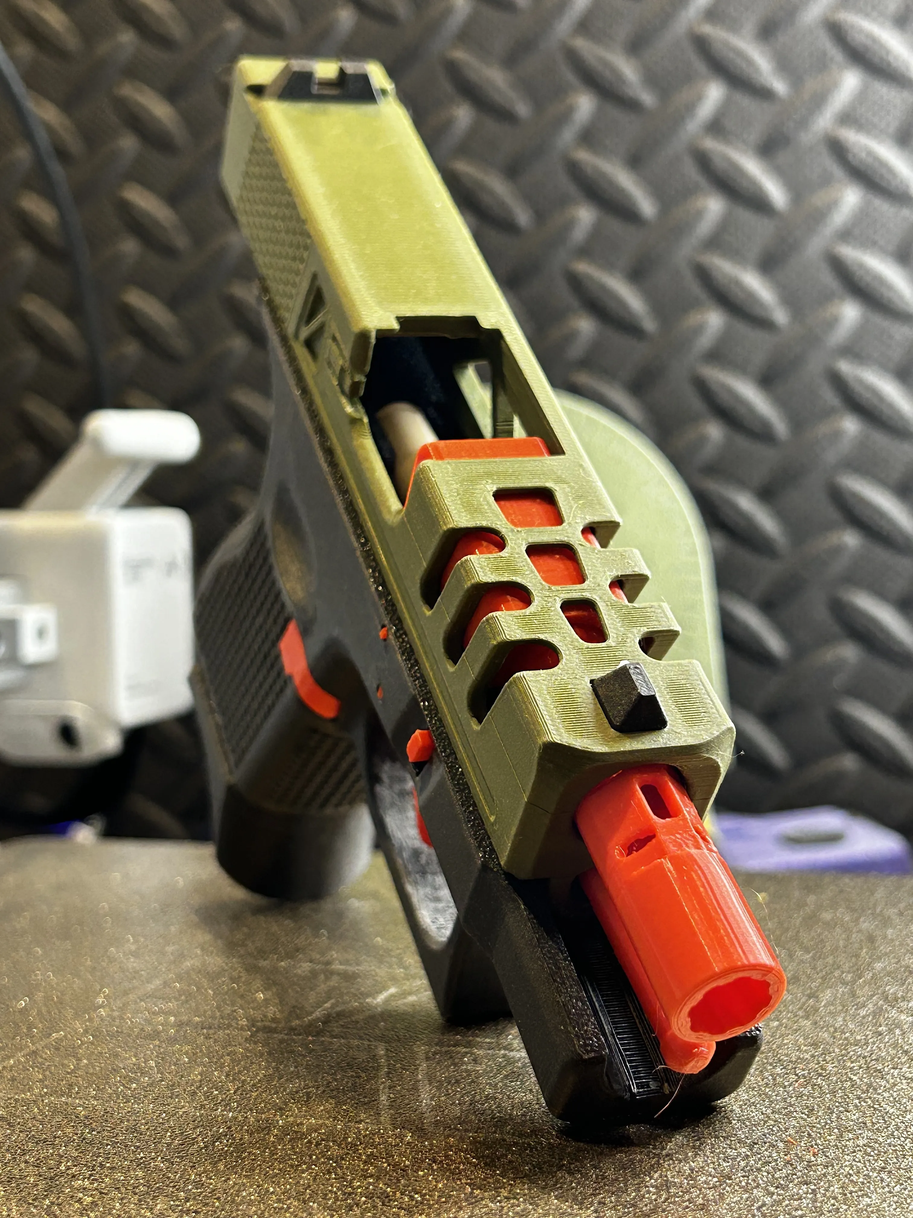 Assorted barrel ports for subcompact prop pistol by iczfirz - MakerWorld