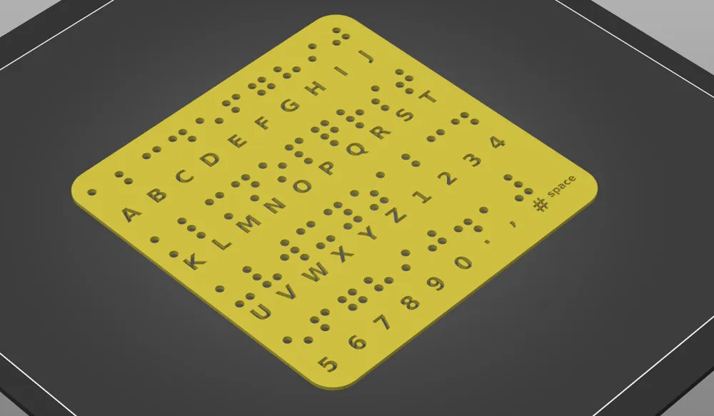 Braille Template Remixed by Miguel Quiroga Bóveda - MakerWorld
