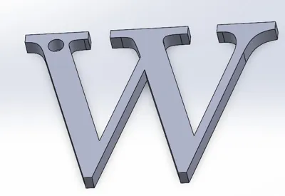 W key chain - Free 3D Print Model - MakerWorld
