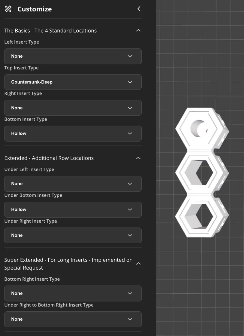 Flexible Inserts for HSW / Honeycomb Storage Wall Remixed by yanshay MakerWorld: Download Free ...