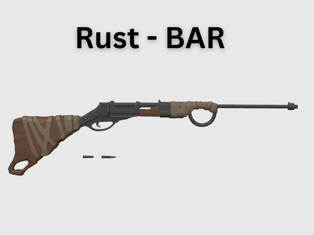 Bolt Action Rifle - RUST by lookawilduser MakerWorld: Download Free 3D ...